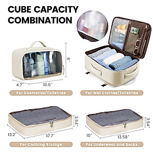 LOVEVOOK Travel Backpack,Carry On Backpack Flight Approved with Toiletry Bag,Expandable Large Laptop Backpack Women Waterproof Backpack Fit 17.3 Inch with USB Charging Port Shoes Compartment