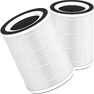 Breabetter 2-Pack KILO True HEPA Replacement Filter Compatible with Afloia Purifier KILO and KILO PRO, MIRO and MIRO PRO, and MORENTO Purifier Kilo/MR-Kilo, 360°3-Stage Filtration
