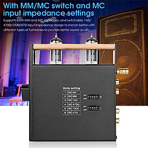 XXXDXDP Mini Vacuum Tube Preamp MM/MC Phono Stage for Turntables Pre-Amplifier Desktop Headphone Amp