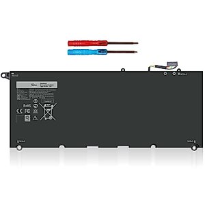 DMKAOLLK XPS 13 9350 9343 JD25G 90V7W Battery for Dell XPS13 XPS 13 9343 9350 P54G JHXPY JHXPY53 5K9CP 05K9CP 090V7W XPS13D-9343-1708 13D-9343-3708 13-9350-D1508G 13-9350-350 13-9350-D1608 13-9350