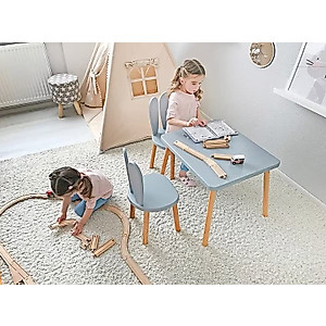Wooden Kids Table and Chair Set, Wooden Table, Wooden Chair for Kids, Montessori Table and Chair, Wooden Activity Table