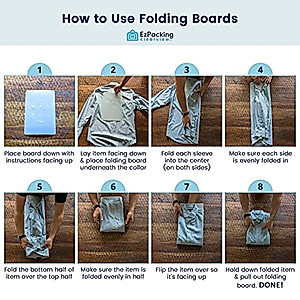 Laundry Folding Boards for Clothing & Garments Set of 3 / For Adults & Kids/Perfect for T-Shirts, Dress Shirts & Sweaters/Folding Helper Tool in Small, Medium & Large/For Travel, Home or Retail