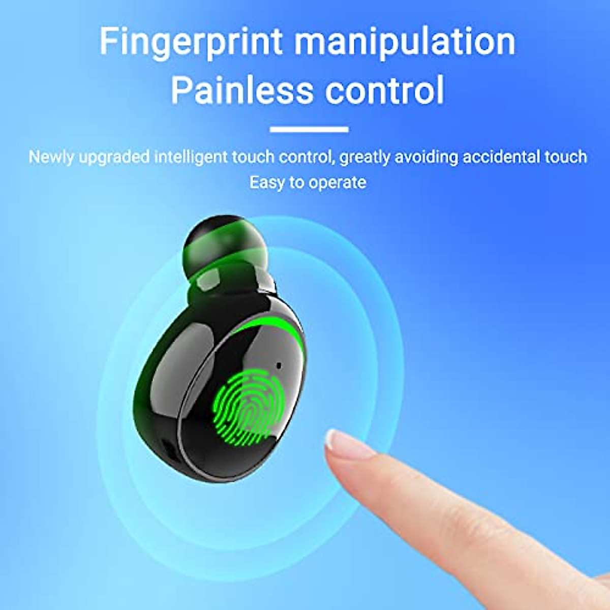 Wireless TWS Earbuds Earphones - Bluetooth 5.1 in-Ear Sports Headphones, IPX5 Waterproof, Finger Control, LED Digital Display Headset with Microphone & Charging Case