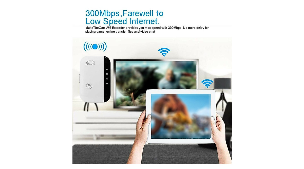 300Mbps WiFi Extender - Boost Your Signal Easily