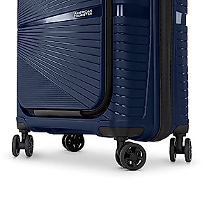 American Tourister Airconic Hardside Expandable Luggage with Spinner Wheels, Navy Blue, Carry-On 20-Inch