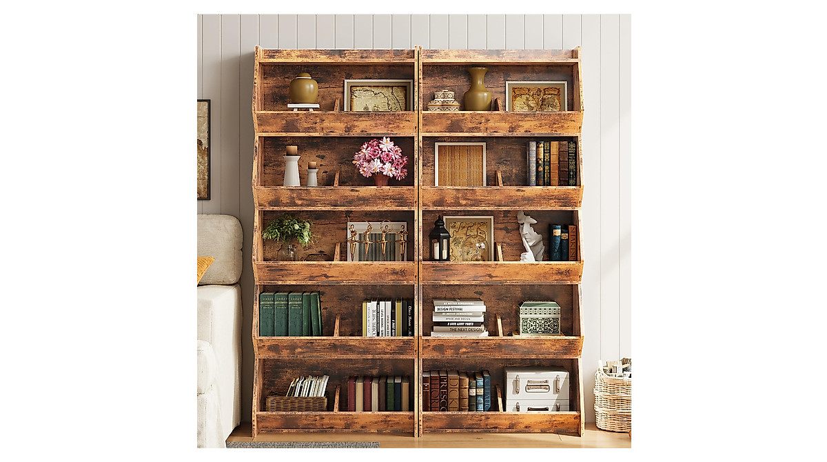 IRONCK 6-Tier Bookcase - Stylish & Versatile Storage