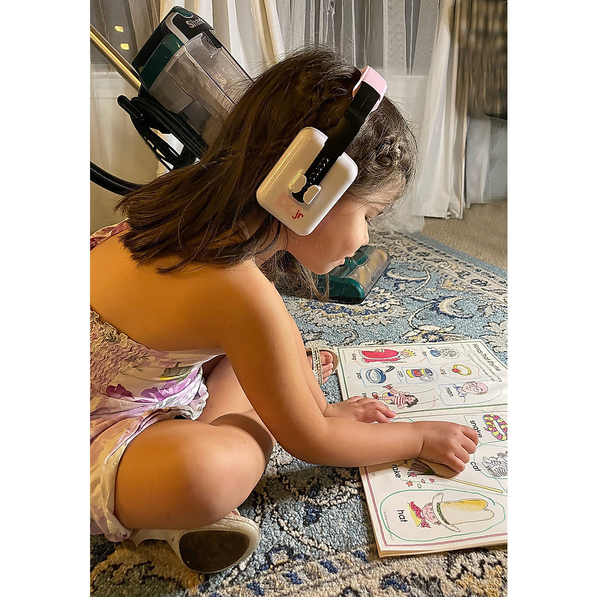 DECIBEL DEFENSE Junior Kids Ear Protection 28dB NRR Noise Reduction Hearing Protection Earmuffs for Infants Babies & Toddlers, Pink, Regular