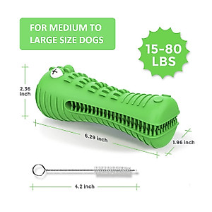 Dealhub Dog Chew Toy, Natural Rubber Dog Toothbrush Aggressive Chewers, for Medium to Large Dogs, Squeaky Dog Toy, Extremely Durable Dog Toy