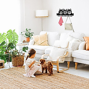 SUPERDANT Dogs Key Holder Wall Mount Key Hanger 10 Hooks Farmhouse Key Holder for Wall Husky Animals Key Rack Metal Key Organizer Key Hooks for Dog Leash Home Kitchen Entryway Front Door