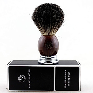 Shaving Brush for Men,Frank FS shaving Pure Badger Chrome Metal Brushes for Professional Shaving Gift to Father Husband(knot size 20mm)