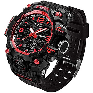 MJSCPHBJK Men's Digital Sports Watch with Alarm, Date Display, Stopwatch Features and Week Indicator- Analog Military Watch
