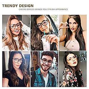 CHEERS DEVICES 5 Pack Blue Light Glasses for Women and Men, Blue Light Blocking Reading Glasses, Computer Readers Anti Glare Eyeglasses, Stylish Reading Glasses Men and Women(5 Pack Mix Color, 1.5)