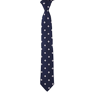 MENDEPOT Sports Baseball Necktie With Box White Baseball Ball Navy Tie