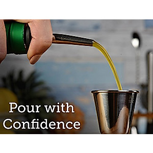 Bar Jigger Set for Bartenders | Double Jiggers Shot Pourer Measuring Tool | 2x Cocktail Jigger Stainless Steel Holds ½ oz to 1⅓ oz | The Best Liquor Measuring Tools for Perfect Cocktails