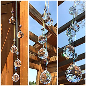 Crystals Ball Prisms Suncatcher Hanging Ornament Rainbow Maker for Home,Garden Decoration