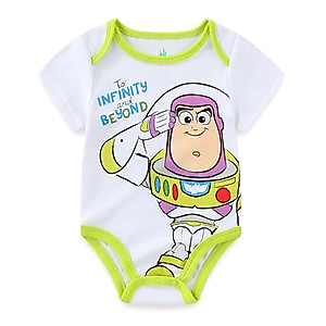 Disney Toy Story Woody, Buzz Lightyear and Rex Boys 3 Pack Bodysuit Creeper for Newborn and Infant