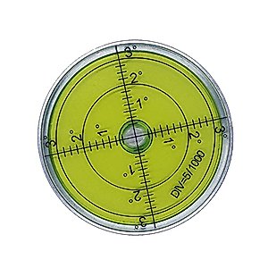 Aluminium High Precision Horizontal Leveler Bubble Level Tool Circle Round 2.4 Inch 60mm (Silver,Green)