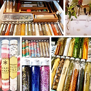 24 Pcs 115ml Test Tubes,Clear Plastic Test Tubes with Caps,Flat-Bottomed Bath Salt Containers for Candy,Gumball Candy,Plant Propagation,Jewelry