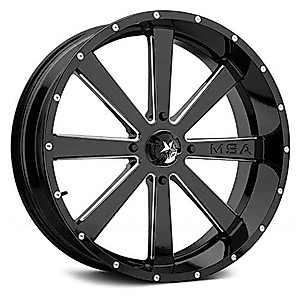 MSA Offroad Wheels MA34 24X7 4X156 G-BLK MILL 00MM - M34-024756M