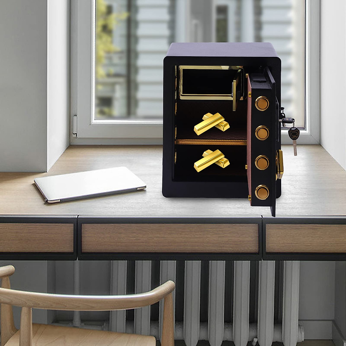 Leblett 51.55Lb Keypad Lock,Large Capacity Storage Case, Wall Mount Organizer,Home/Office Use