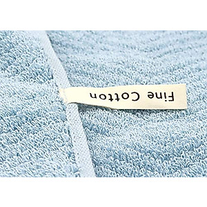 HYBIHYBI Face Towels 100% Cotton Loop Towel with Hanging Ring, Thick Super Absorbent Skincare Washcloths for Bath,Hand,Face,Spa and Gym 13.7 x 30.7 inches(2 Pack) (Light Blue)
