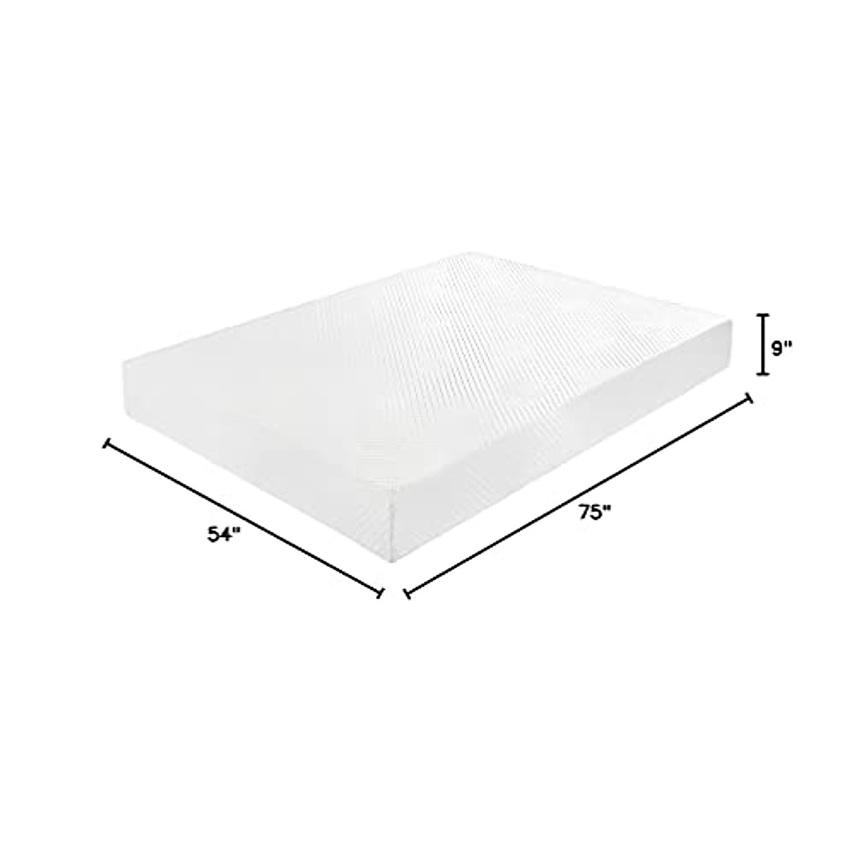 Olee Sleep 9 Inch I-Gel Multi Layered Memory Foam Mattress, Full, White