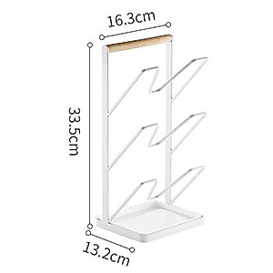XJJZS Simple Cutting Board Pot Cover Rack Multifunctional Drainable Thickened Cutting Board Rack Kitchen Rag Rack