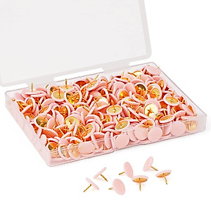 Grtard Steel Thumb Tacks 300 Pack, Thumb Tack Push Pins Silver Round Head Pins Office Thumbtack, Push Pin for Home, School, Sharp Steel Points 3/8 Inch Head, Silver