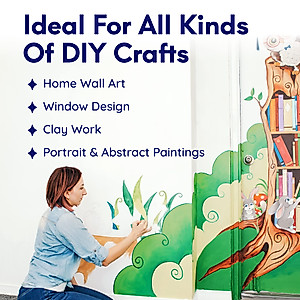 MozArt Supplies Oil Paint Set – 24 Oil Based Paints for Artists, Hobby Painters – Rich Pigment and Non Toxic Oil Painting Set for Artists - Ideal for Canvas, Wall Art, Landscape & Portrait Paintings