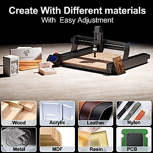 CNC Router Machine,TTC450 3-Axis Engraving All-Aluminum Milling Machine for Engraving, Cutting MDF, Acrylic, Solid Wood, Nylon, PCB, Carbon Fiberboard, Working Area 18.1 x 18.1 x 3.1In CNC Machine