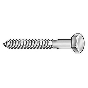 Hex Lag Screw, SS, 1/4x1 1/2 L, PK50