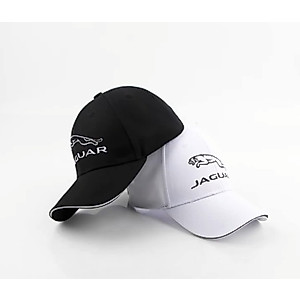 ARKOSKNIGHT Adjustable Embroidered Baseball Caps Jagvar Logo Racing Motor Hat Fashion Street Dancing Sports Travel(JB Black)