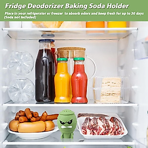 Koluti Fun Guy Fridge Deodorizer, Baking Soda Holder for Refrigerator Odor Absorber, Cute Freezer Smell Eliminator and Reusable Silicone Freshener Container, BPA Free-2.8 x 2.8 x 3.7 inches