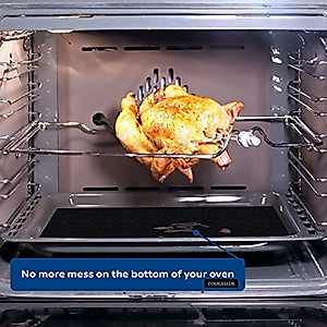 TOOLSSIDE 100% Non-Stick Toaster Oven Liner 2 PACK - 11" X 9" Oven Liners For Bottom Of Oven, Great Oven Mat Teflon Liner For Toaster Ovens, Dishwasher Safe, Best Oven Mat For Bottom Of Oven