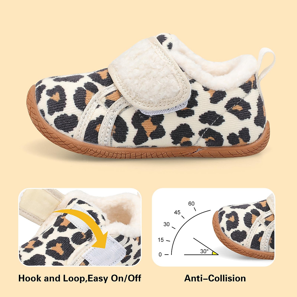 Centipede Demon Toddler Slippers for Boys Girls Fuzzy Unisex Toddlers House Shoes Warm Indoor Home Shoes Cozy Winter Slipper Sneakers Wool Rubber Sole Outdoor Walking Shoes 6.5-7 Toddler