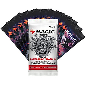 Magic: The Gathering Adventures in The Forgotten Realms Gift Bundle | 10 Draft Boosters | 1 Collector Booster | Accessories