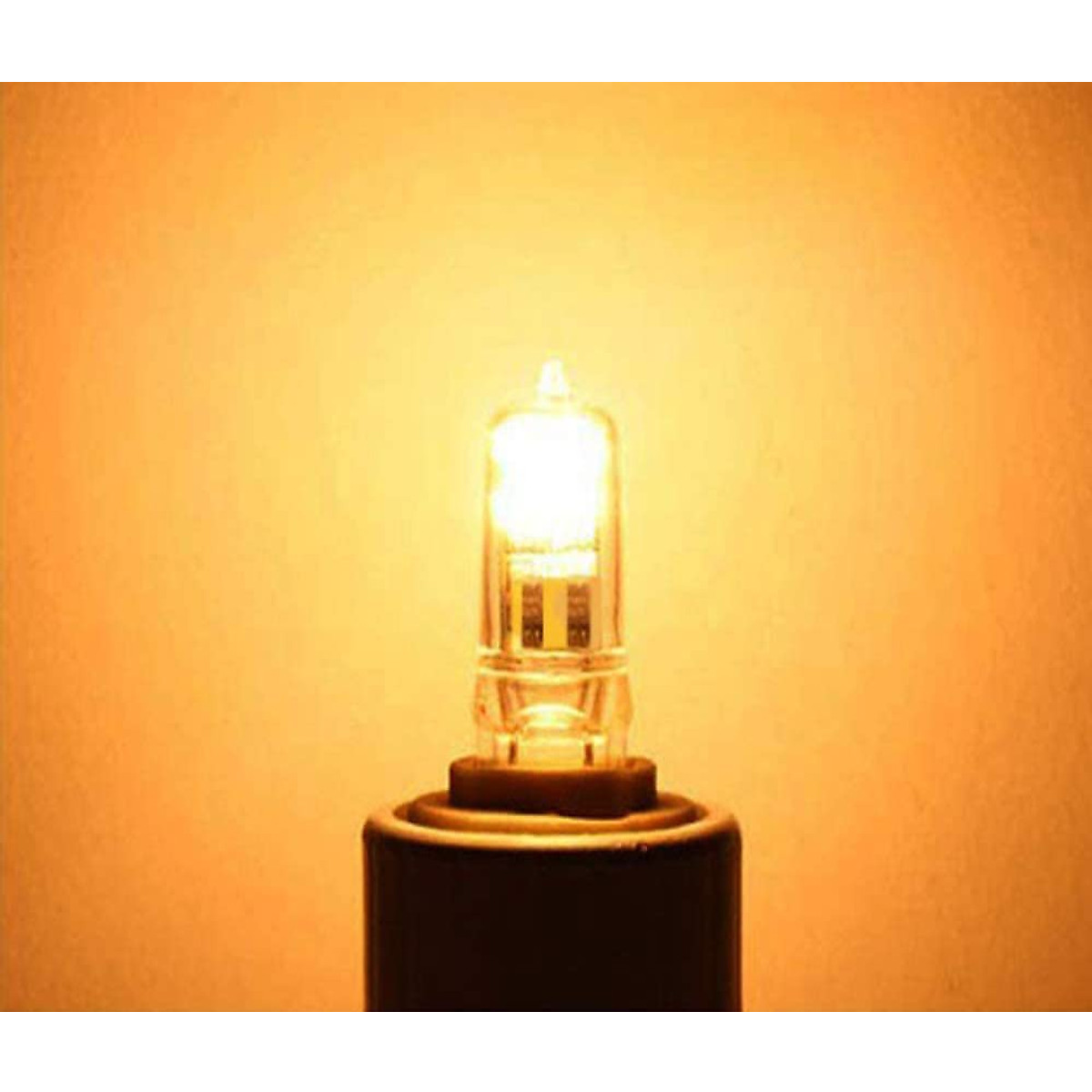 10x G6.35 120V 35W/50W Halogen Light Bulb Clear Dimmable T4 Q35//CL/GY6.35 JCD 35/50 Watt 120 Volt Electric Wax Melter Plug Oil Warmer Aroma Tart Counter Kitchen Bathroom Mirror Fixture (35, Watts)