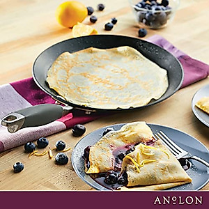 Anolon Advanced Home Hard Anodized Nonstick Crepe Pan, 9.5 Inch - Moonstone