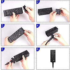 HomeRoots 10 Pack Solar Powered LED Garden Lights, Automatic Led for Patio Yard Solar Lights Outdoor (White Light)