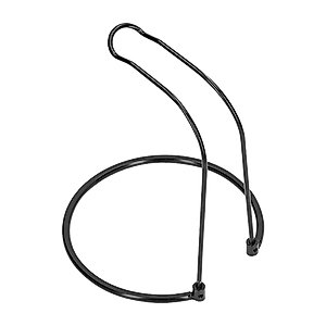 Qinlorgo Reel Rack U Shaped Frame Glossy Appearance Fishing Tackle Holder Stainless Steel Round Base for Storage (Black)