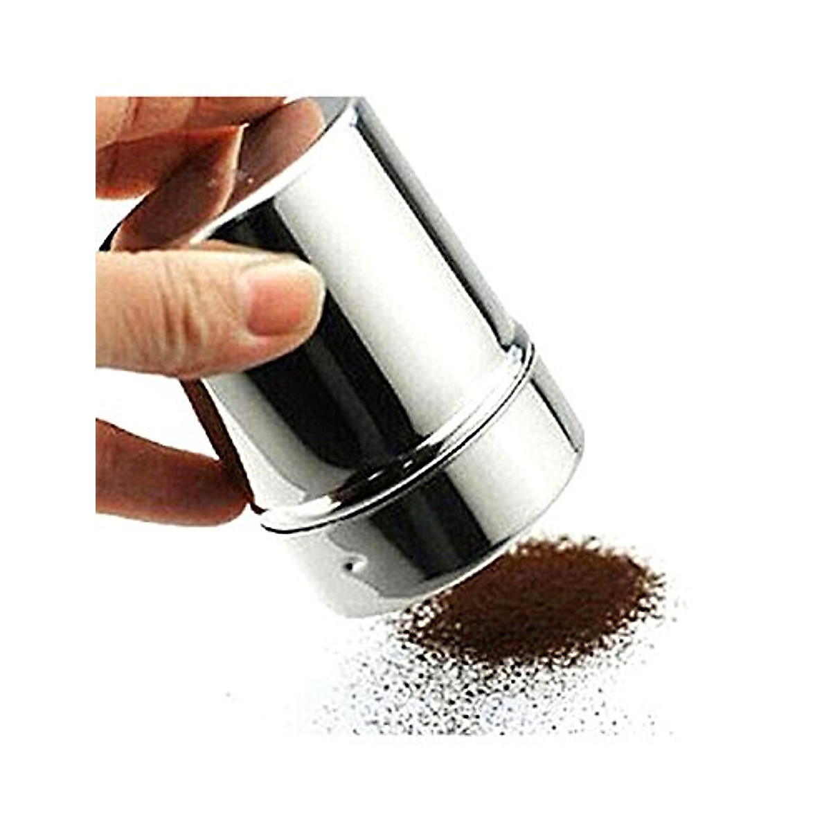 HANSGO 2 Set Powder Suger Shakers, Stainless Steel Powder Shaker Mesh Shaker Powder Cans for Salt Coffee Cocoa Cinnamon Powder Seasoning Cans with Lid