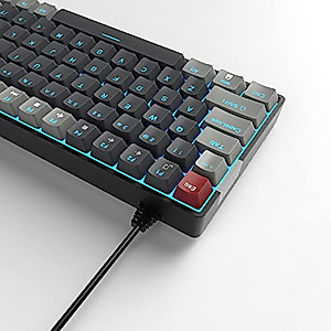 MageGee 75% Mechanical Keyboard, Wired Gaming Keyboard with Blue Switches and Ice Blue Backlit Small Compact 75 Percent Keyboard Mechanical, Portable Gaming Keyboard Gamer for PC, MAC(Grey Black)