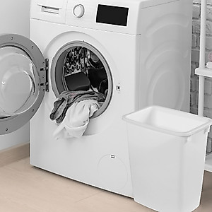 21 Quart Wastebasket in White