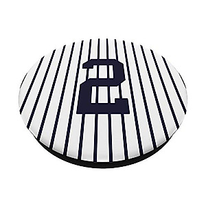 Baseball Legend #2 Navy and White Pinstripes PopSockets PopGrip: Swappable Grip for Phones & Tablets