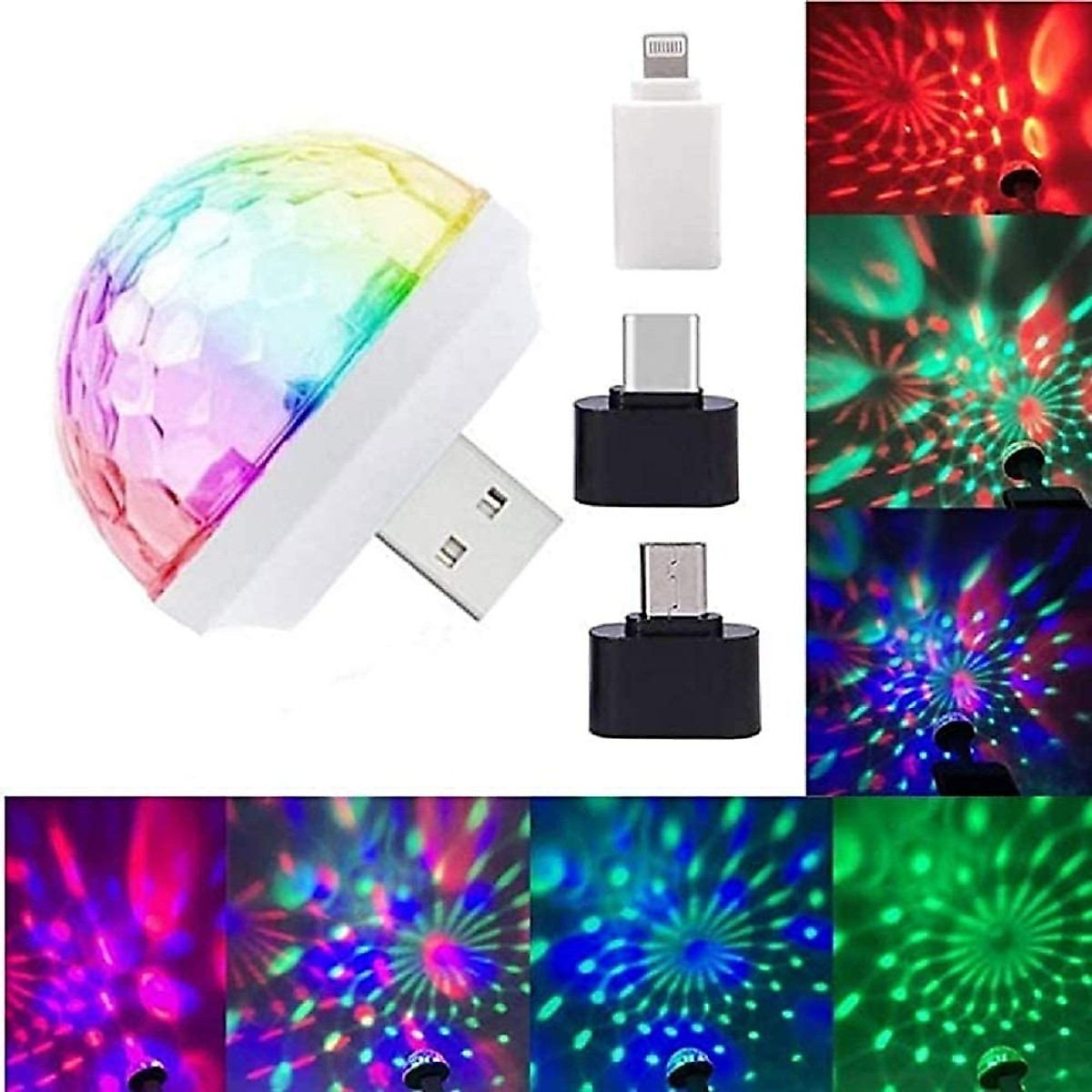NARFIRE Voice Control USB LED Light Mini Stage Light K Gebao Music KTV Atmosphere Household Crystal Disco Light