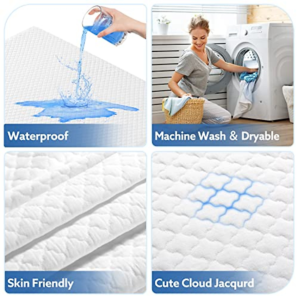 Pro Goleem Pack and Play Mattress (38’’x26’’x3.15’’), Waterproof Fitted Pack n Play Mattress Pad, Soft Playard Mattress Memory Foam Playpen Mattress Mini Crib Mattress for Babies and Toddlers