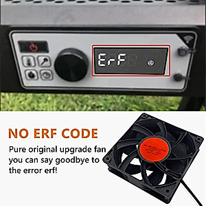 Upgraded Precision Control Fan Replacement for Char-Griller Gravity Fed 980 Charcoal Grill, 3800RPM Turbo Fan Helps Grill Reach Set Temperature Quickly (120mm)