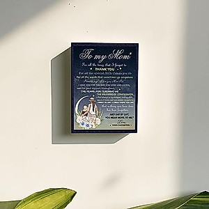 Inspirational Gifts for Women, Mom Gifts, Mother Birthday Gifts, Christmas Mothers Day Thank You Gifts for Mom from Daughter - You Mean More to Me Wooden Box 6 x 8 Inches