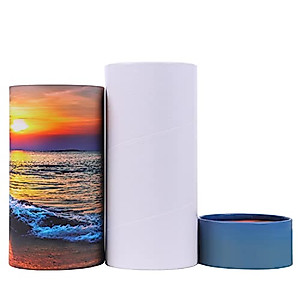 Ocean Sunset Scattering Urn – Biodegradable Scatter Tube for Ashes - Cremation Urn for Adult Ashes (Large)