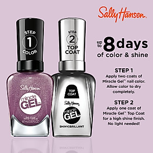 Sally Hansen Miracle Gel Nail Polish, Shade Metro Midnight #564